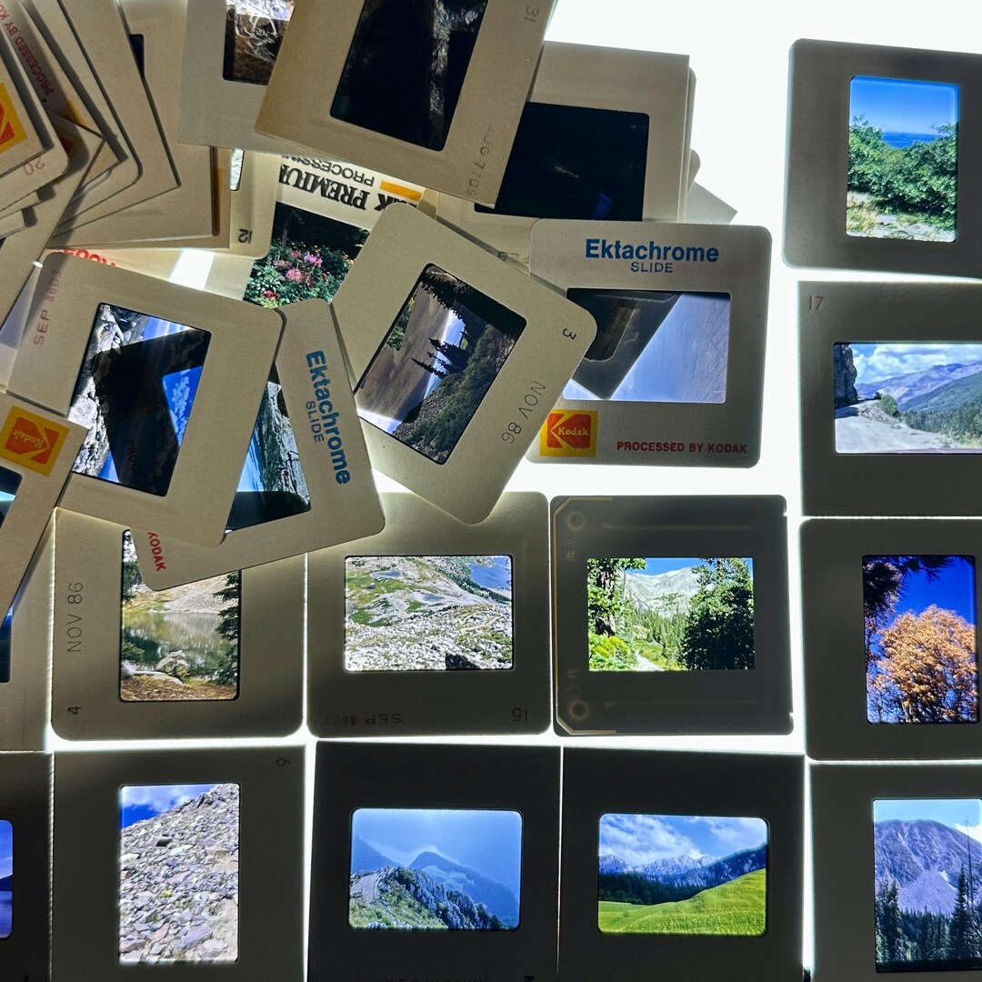 VINTAGE LANDSCAPE SLIDES 35mm Color Photo Transparencies Red Border ...