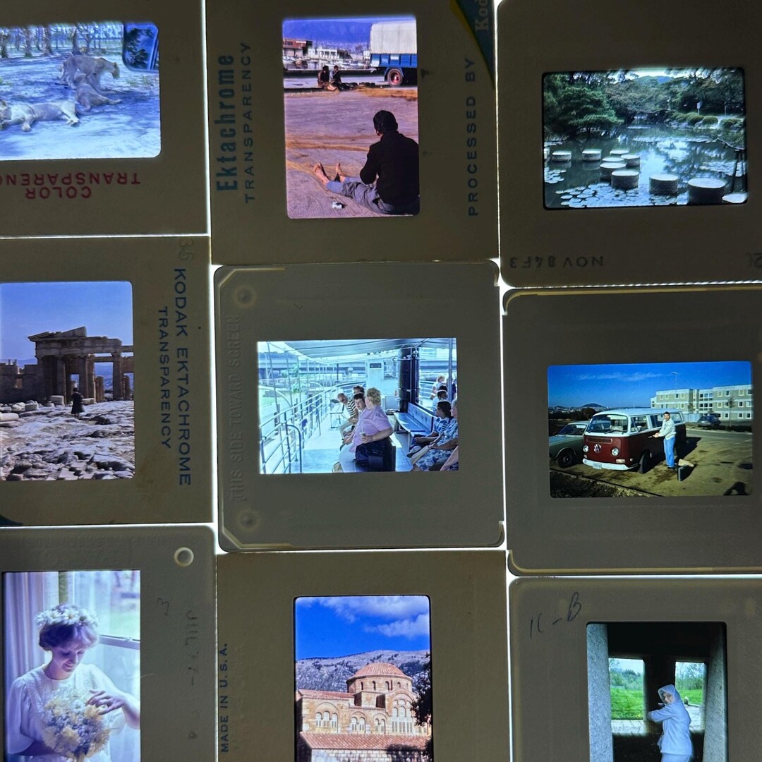 LOT OF 50 35mm Slides Vintage Color Photo Transparencies Red Border ...