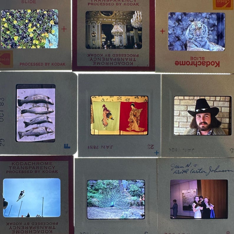 LOT OF 100 35mm Slides Vintage Color Photo Transparencies Red Border ...
