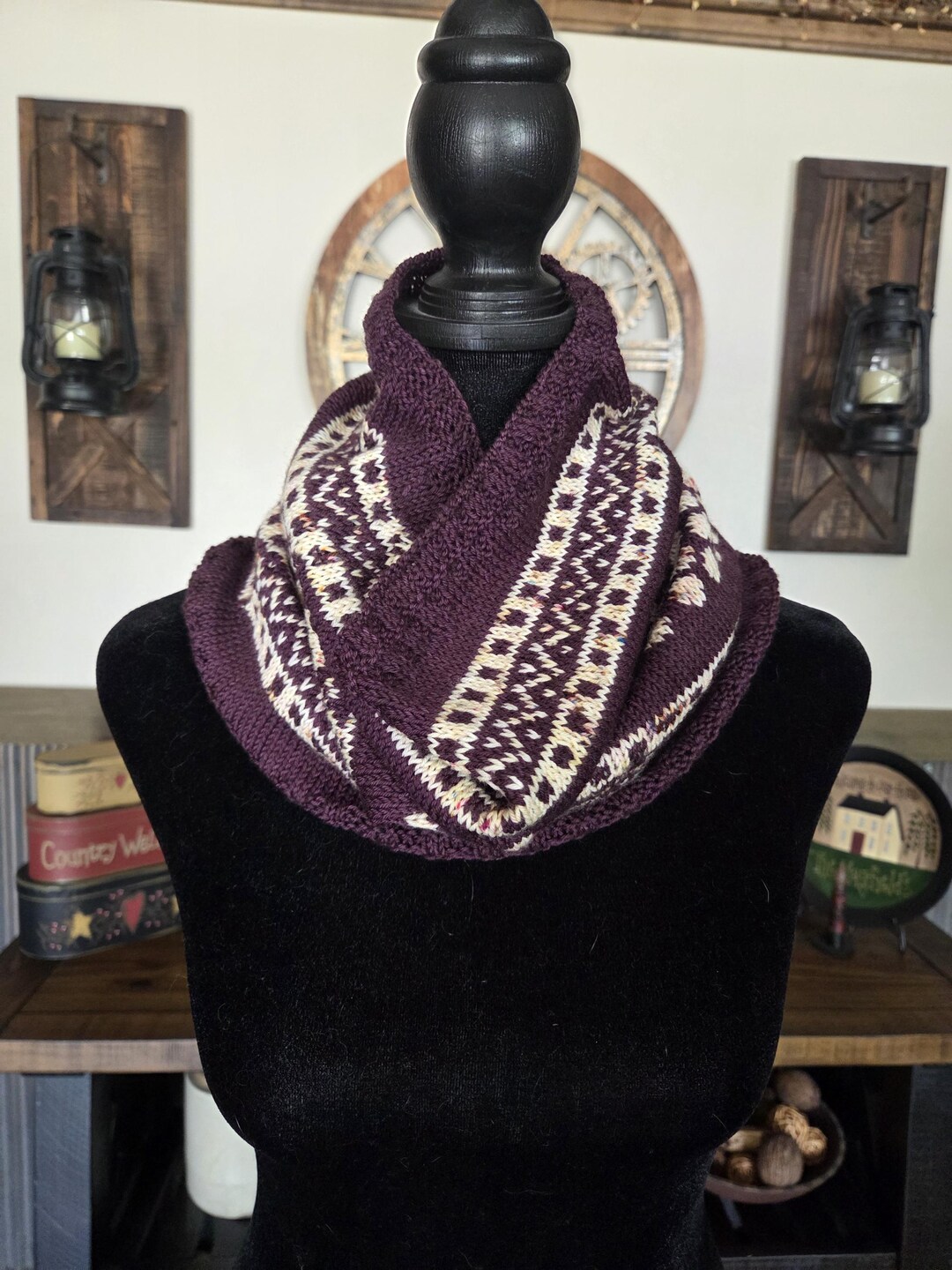 Hand Knitted Colorwork Cowl - Etsy