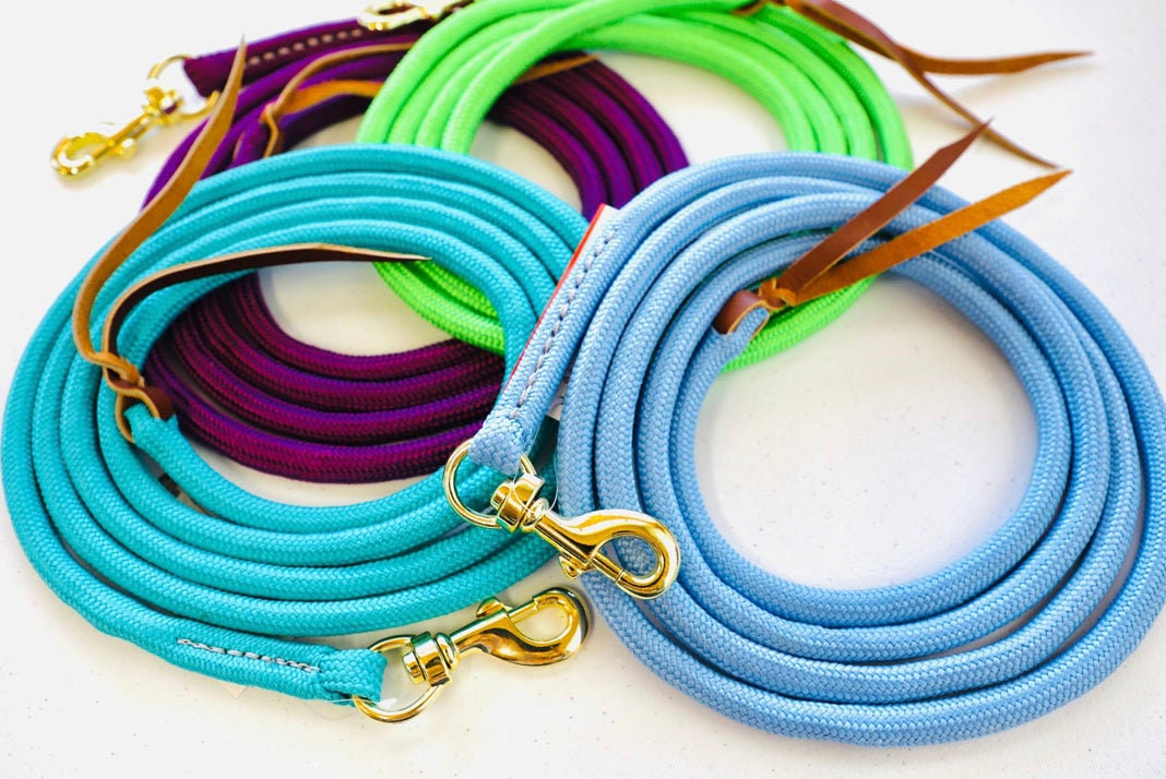 Miniature Horse-pony 8' Lead Rope W/leather Popper - Etsy