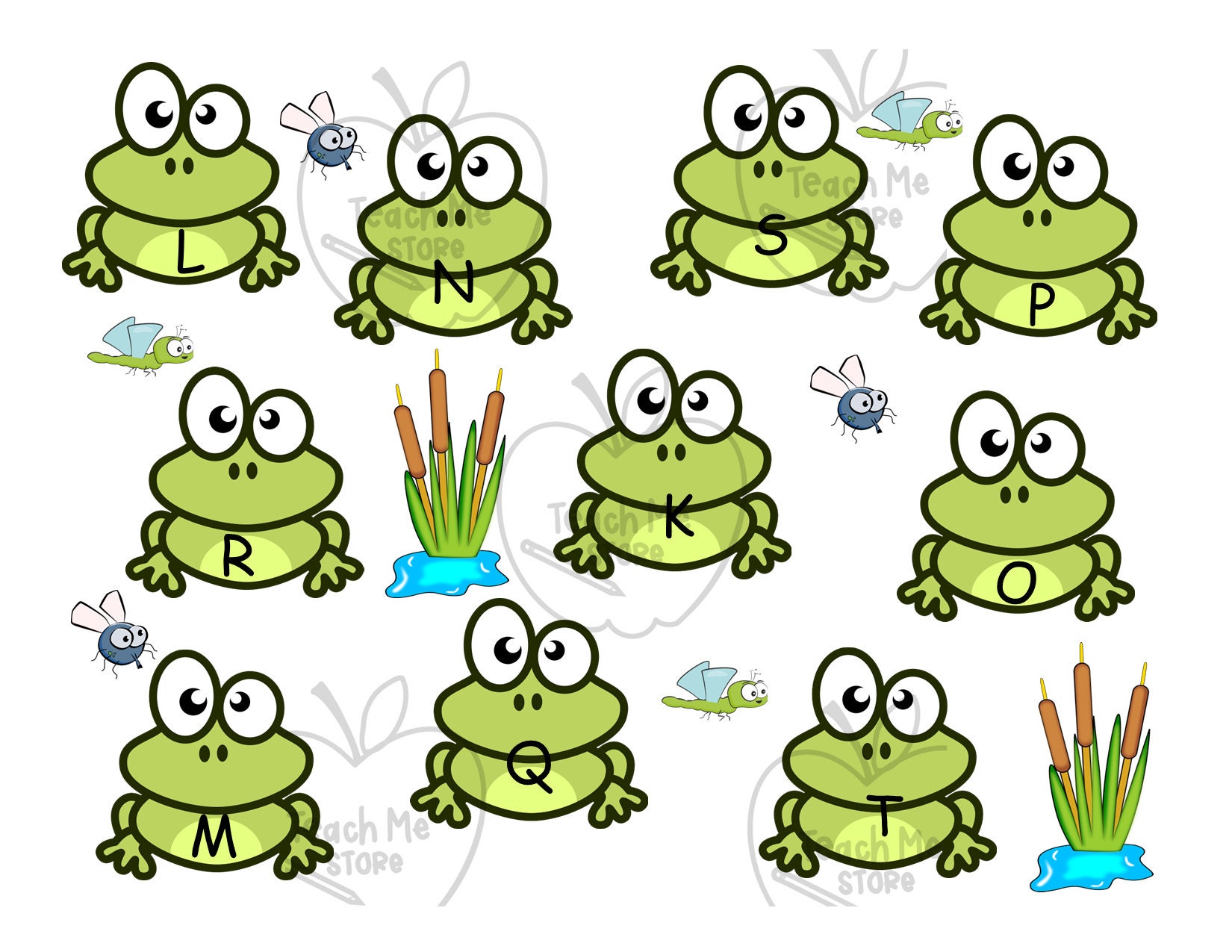 Frog Upper Case and Lower Case Match Activity - Etsy