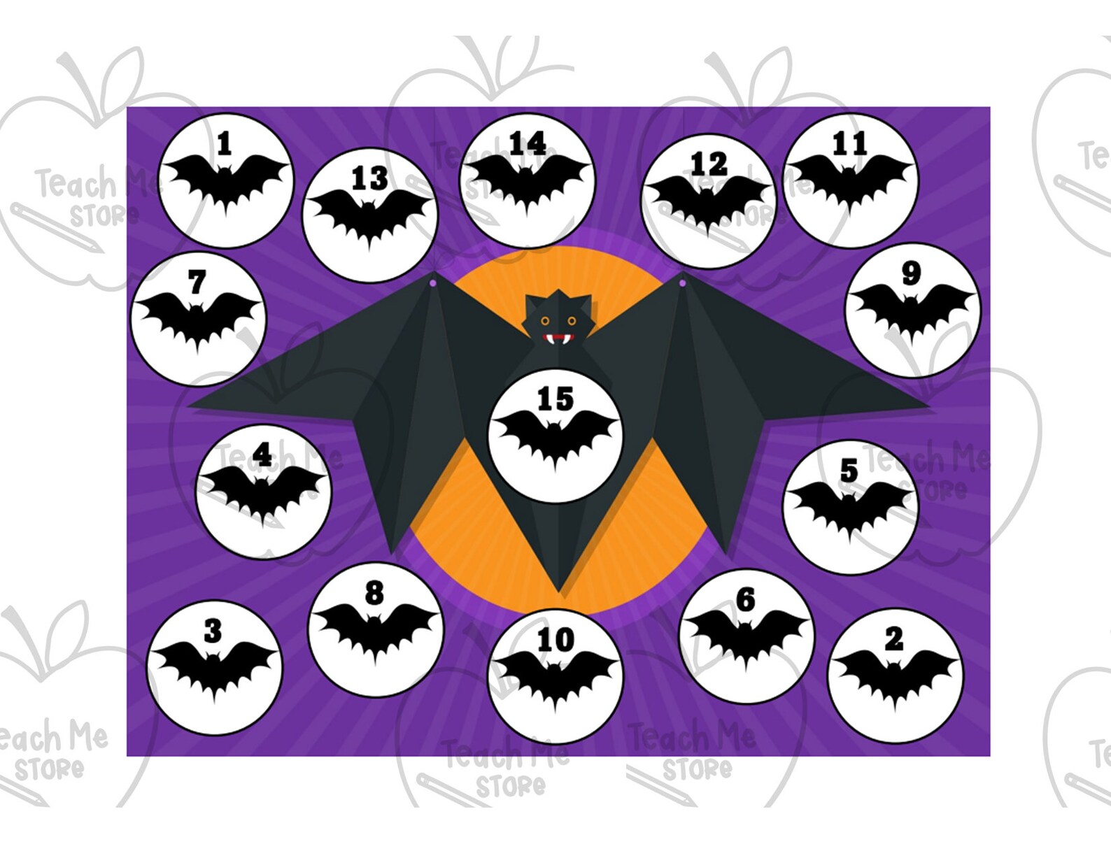 Halloween Bat Counting Activity | Halloween Busy Book Page| Counting 1 ...