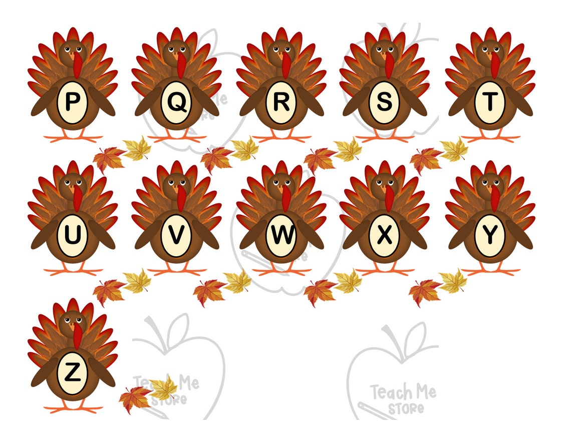 Abc's and Turkeys | Alphabet Match | Preschool Learning Activity | Busy ...