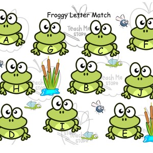 Frog Upper Case and Lower Case Match Activity - Etsy