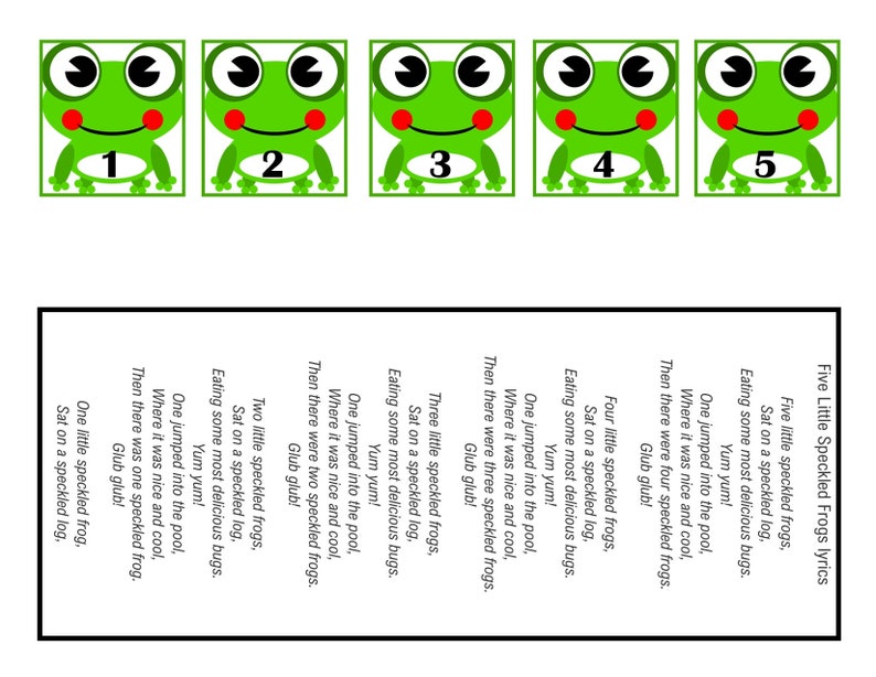 5 Little Speckled Frogs | Preschool Learning Activity | Counting 1 to 5 ...
