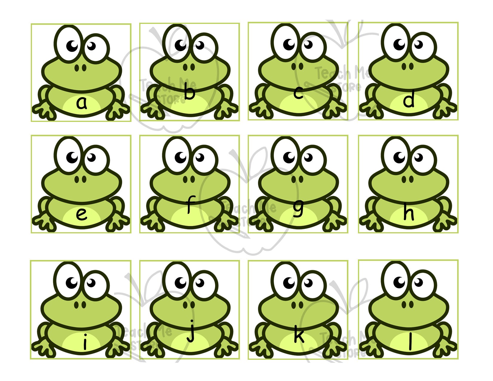 Frog Upper Case and Lower Case Match Activity - Etsy