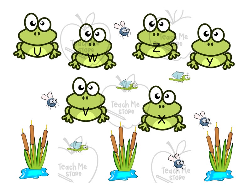 Frog Upper Case and Lower Case Match Activity - Etsy