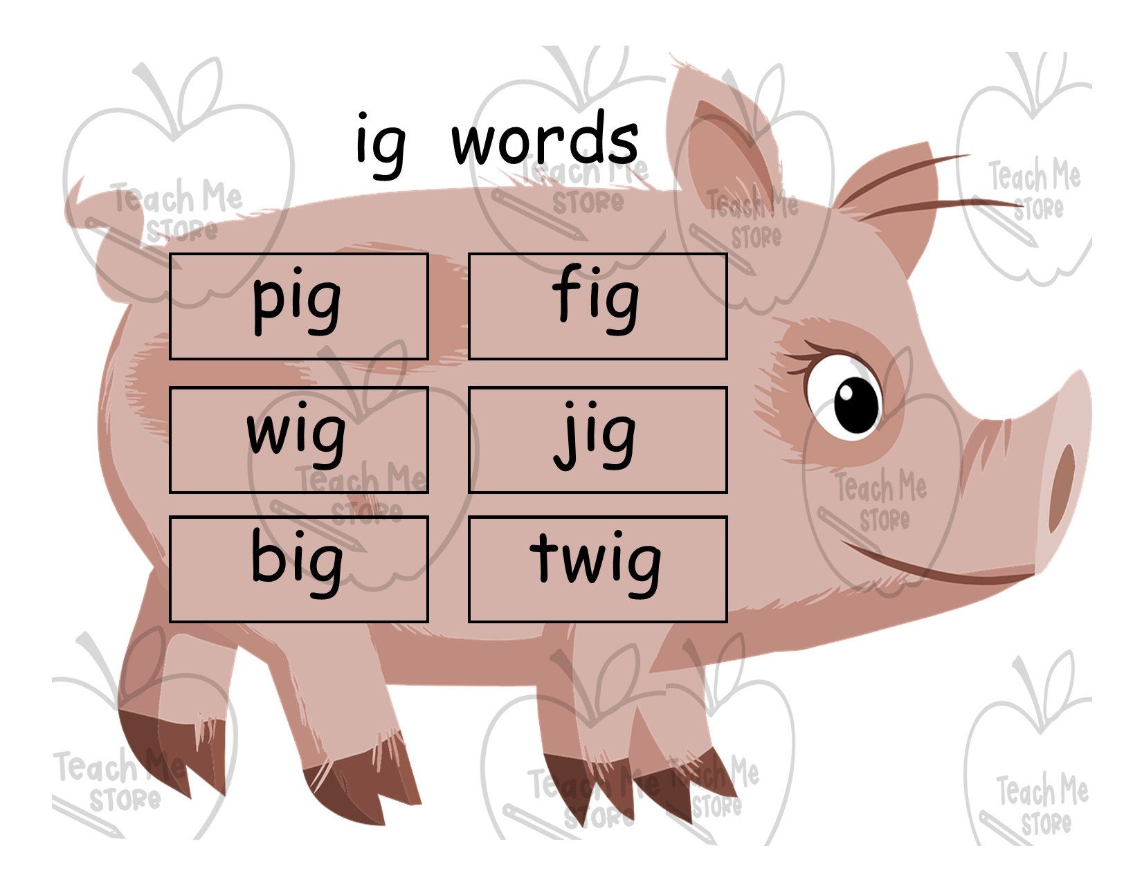 Word Families - OX Words, IG Words, and AB Words - Etsy