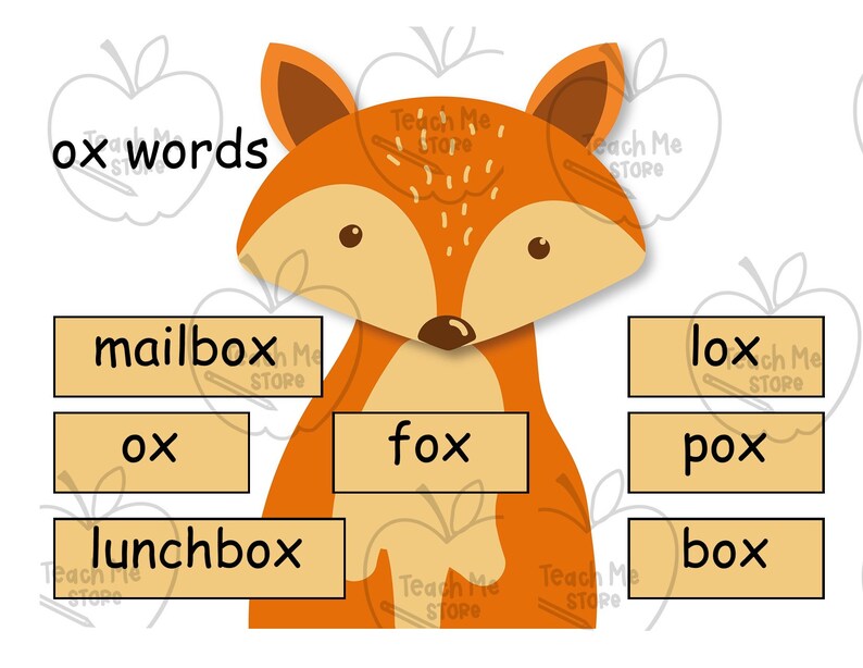 Word Families - OX Words, IG Words, and AB Words - Etsy