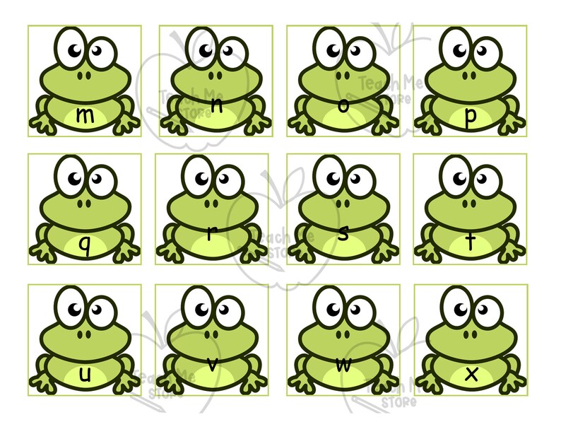 Frog Upper Case and Lower Case Match Activity - Etsy