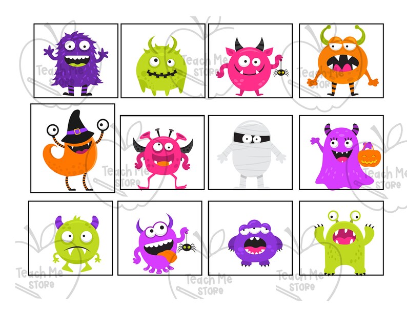Monster Mash Match| Preschool Learning Page | Halloween Classroom ...
