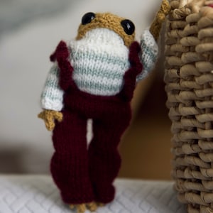 Pattern Flared Pants Knitting Pattern for Frog (5.3inches) - Etsy