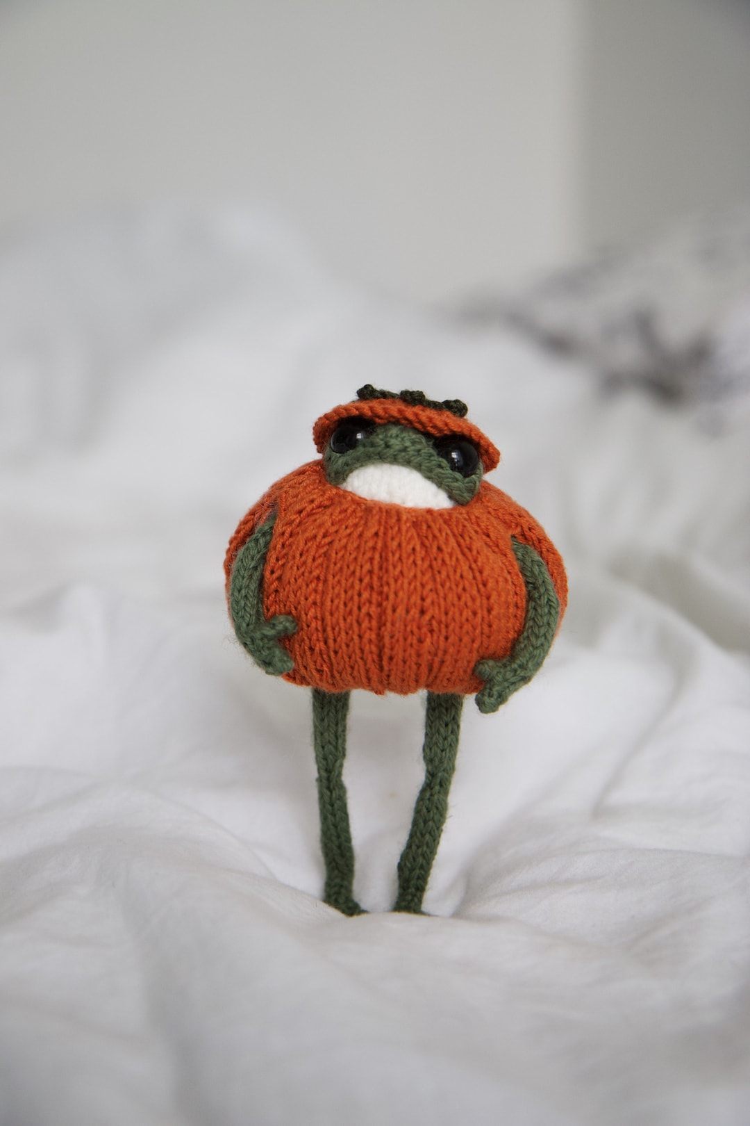 DIGITAL PATTERN Pumpkin Outfit for Frog Knitting Pattern for Frog (5 ...