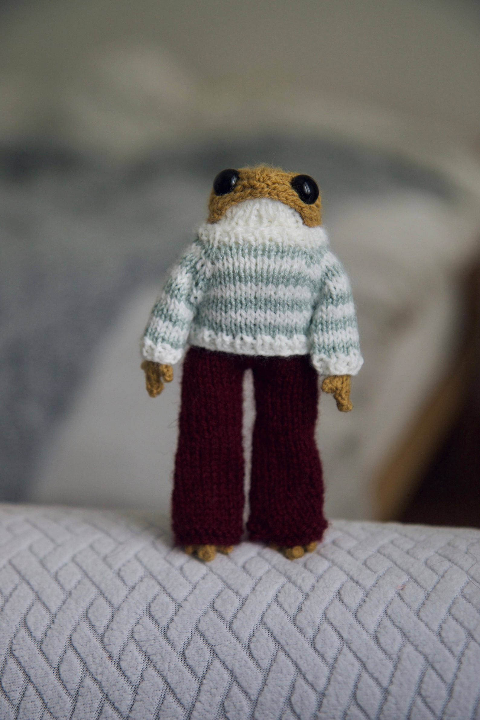 Pattern Flared Pants Knitting Pattern for Frog (5.3inches) - Etsy