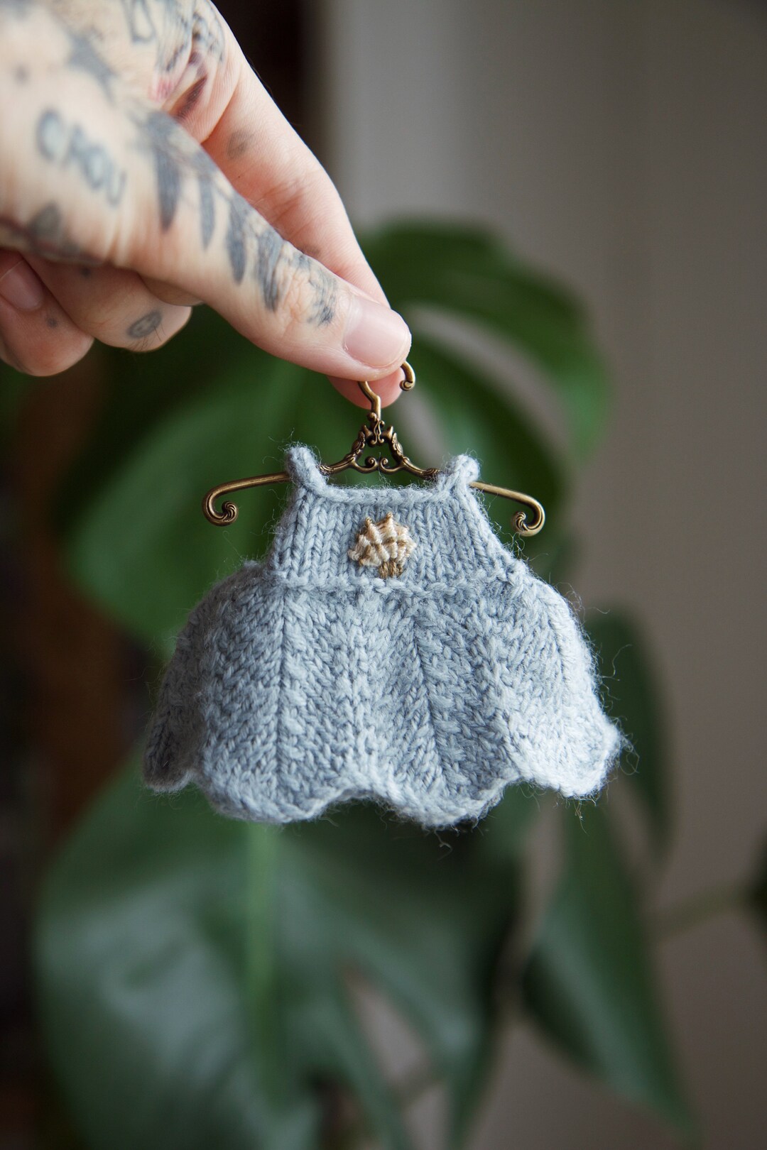 DIGITAL PATTERN Dress Embroidered Shell Knitting Pattern for Frog and ...