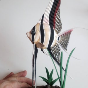 Altum Angelfish. Wooden Angelfish. Hand Carved Fish. Wooden Fish ...
