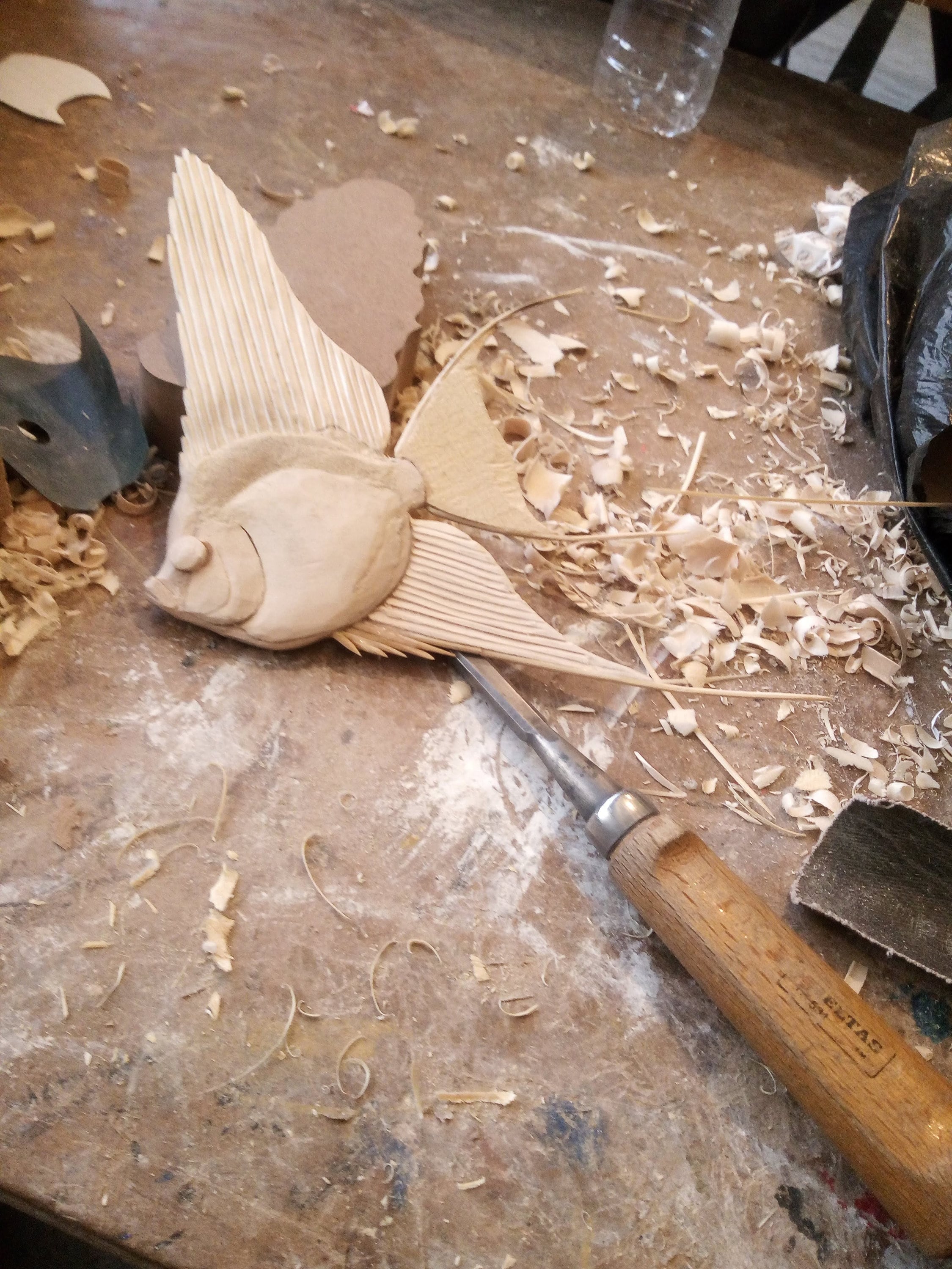 Altum Angelfish. Wooden Angelfish. Hand Carved Fish. Wooden Fish ...