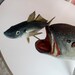Wood Carved Fish Figure. Wooden Carved Fish. Hunted Fish Sculpture ...