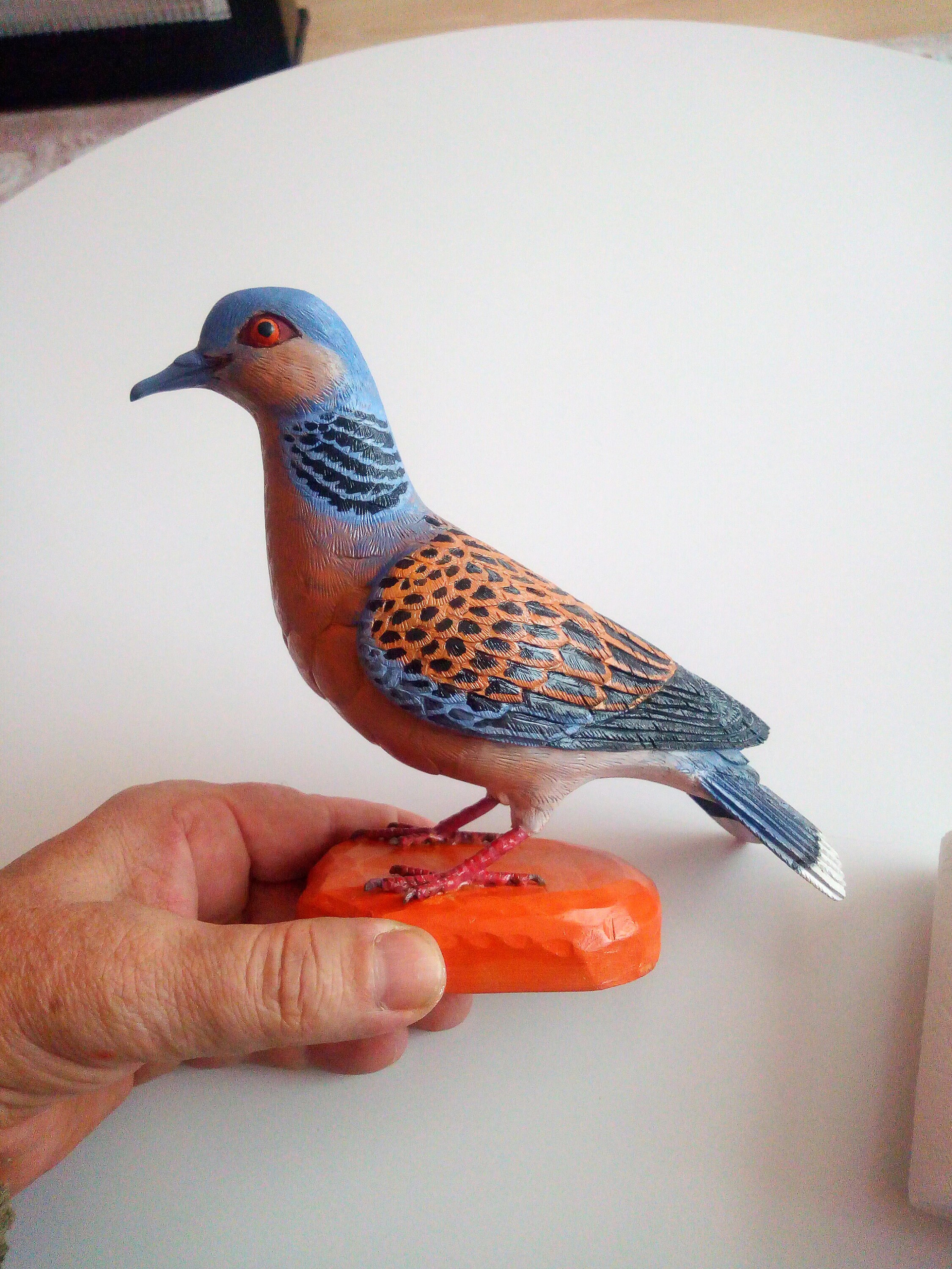 Wood Carved Turtle Dove Bird. Wood Bird Art. Wooden Dove. Bird Carving ...