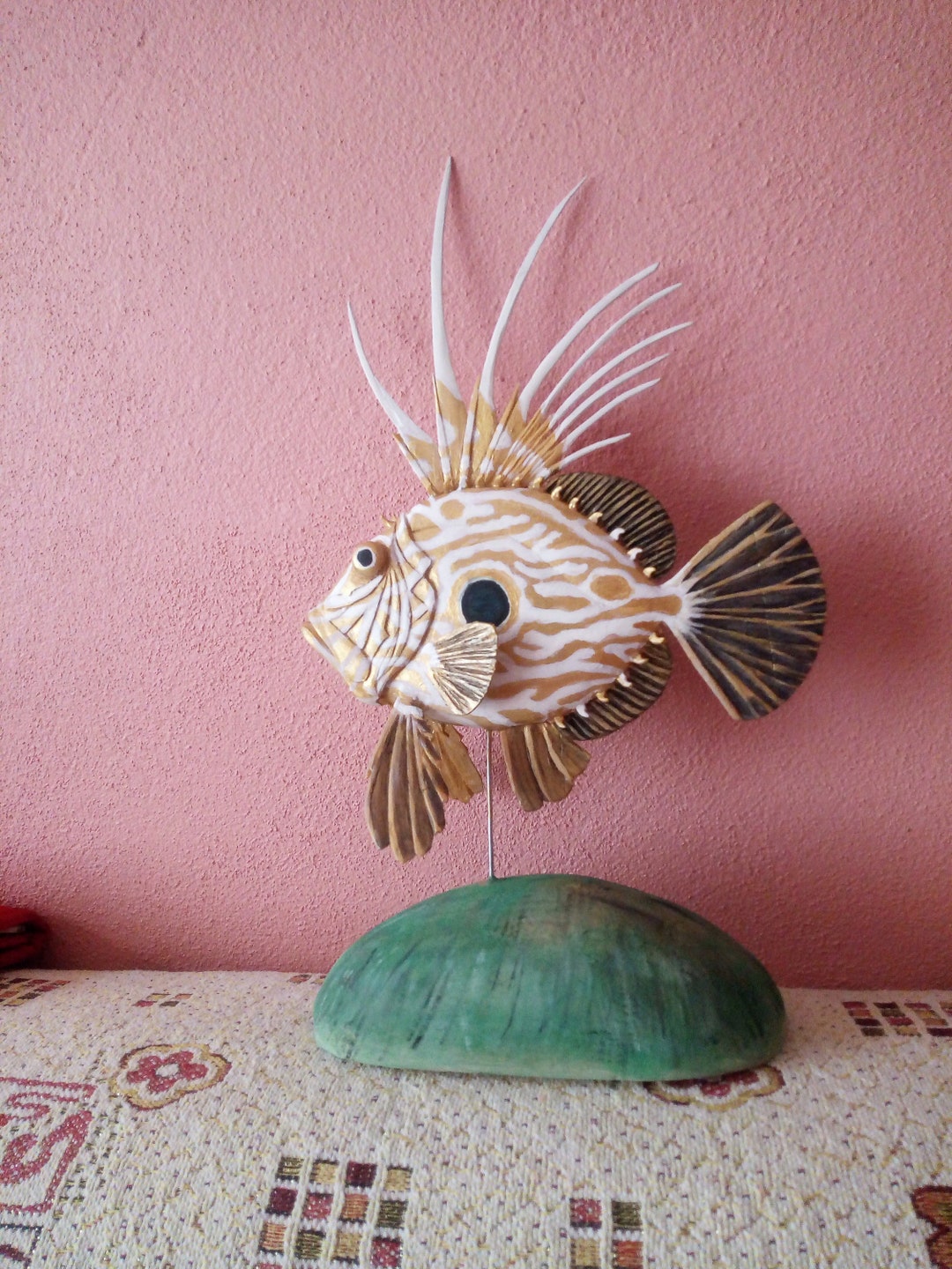 Hand Carved . Wooden John Dory Fish. Saint Peter Fish. Fish Carving ...