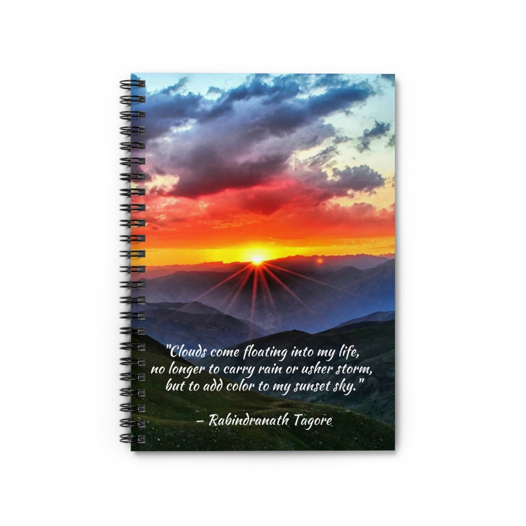 Positivity, Quote by Rabindranath Tagore, Spiral Notebook Ruled Line - Etsy