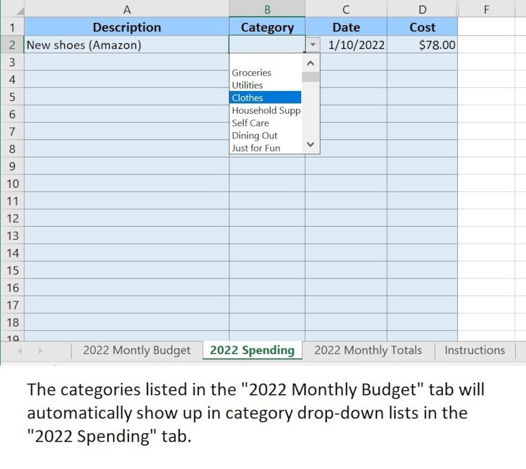 Basic Budget: 2025 Fillable Spreadsheet - Etsy
