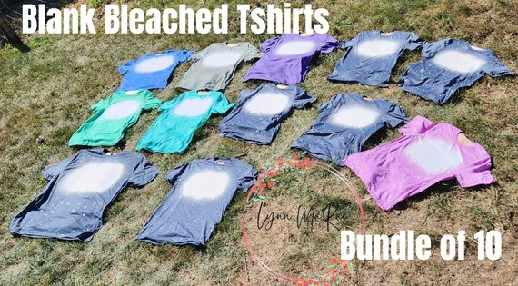 Blank Bleached Tshirts Blank Bleach Shirts Bulk Blank - Etsy
