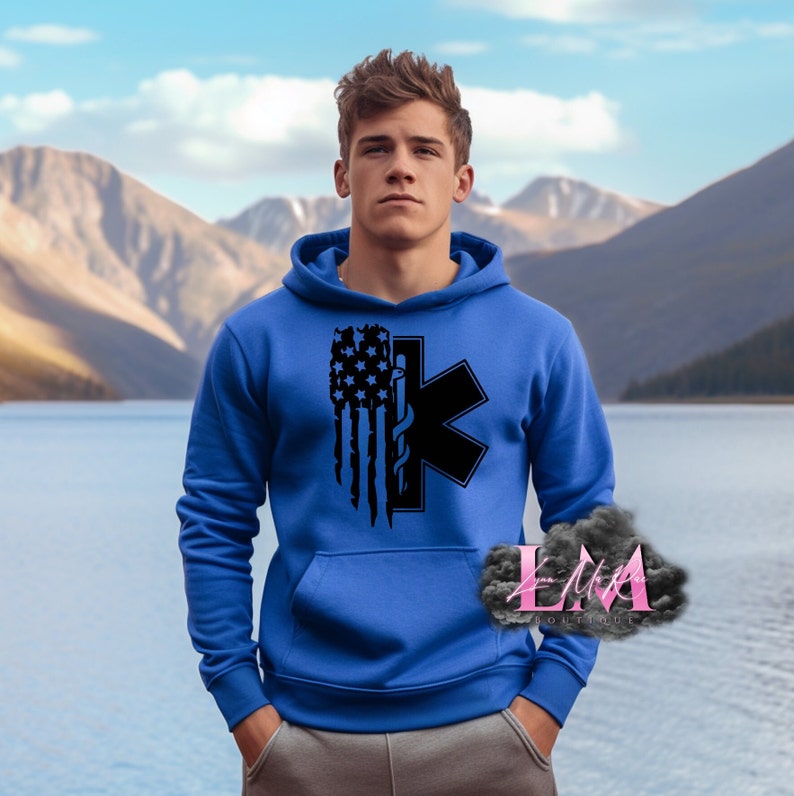 EMT EMS Hoodie, Rescue Sweatshirt, EMS Work Hoodie, Emergency Response ...