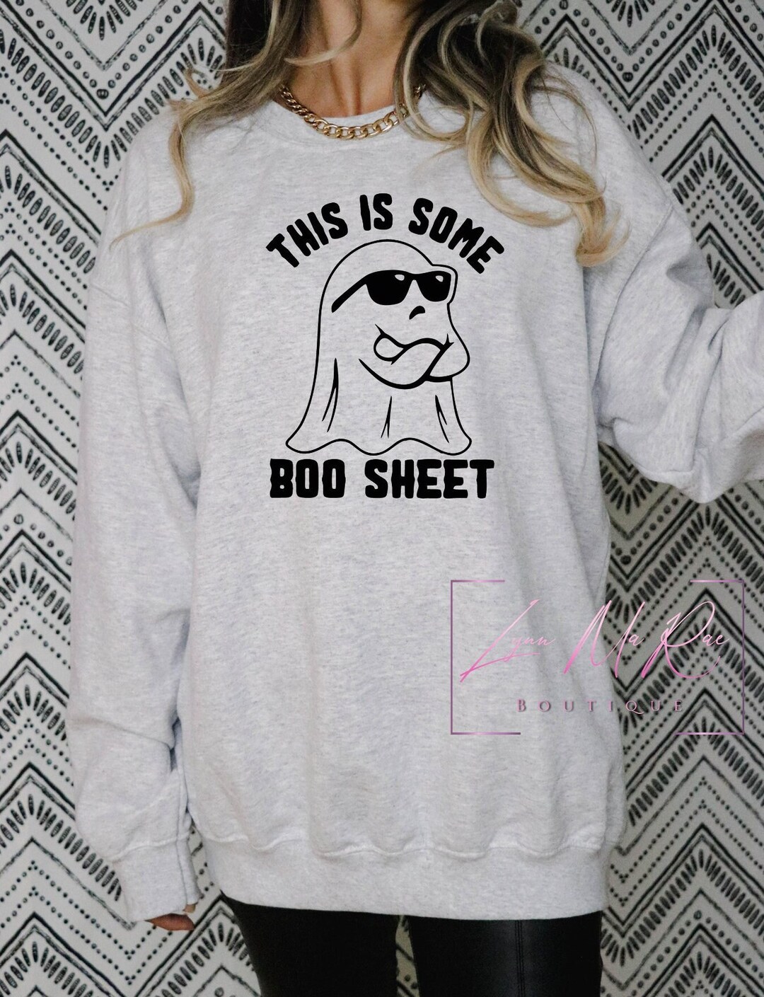 Women's Halloween This is Some Boo Sheet Round Sweatshirt, Halloween ...
