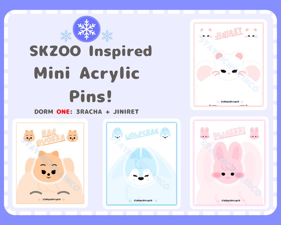 Stray Kids SKZOO Acrylic Mini Pins - Etsy