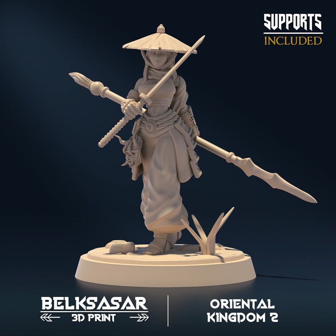 Female Ronin Miniature for Dungeons and Dragons Fantasy Tabletop Gaming ...