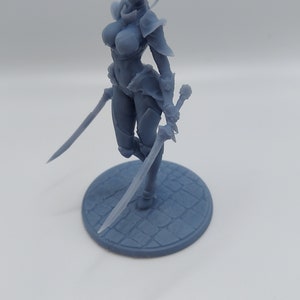 Female Dark Elf Fighter Assassin Miniature for Dungeons and Dragons Dnd ...