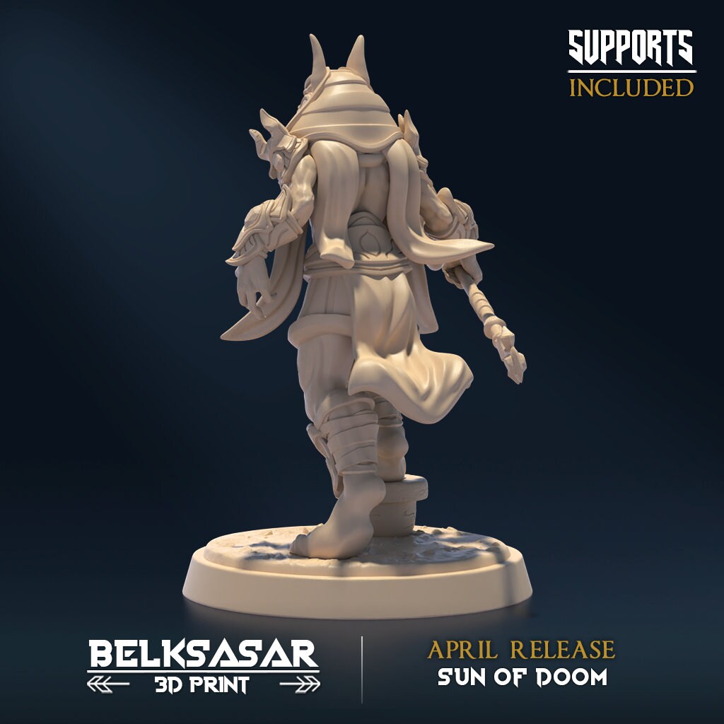 Anubis Miniature for Dungeons and Dragons Egyptian Guardian - Etsy