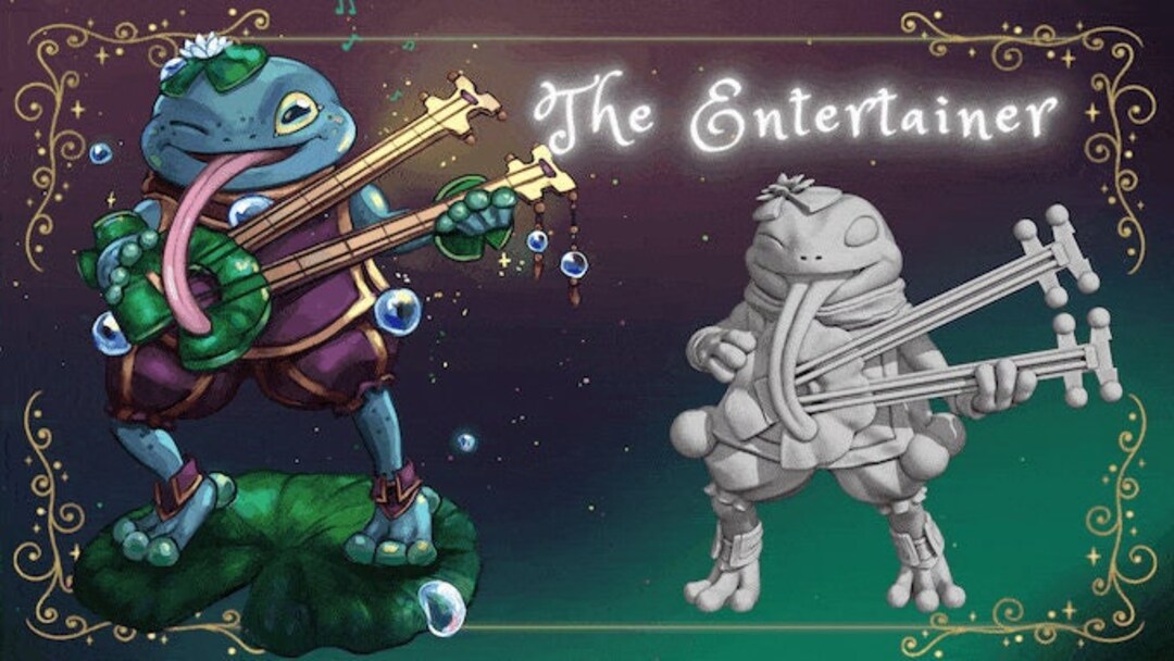 Frog Bard Forest Animal Miniature Dungeons and Dragons - Etsy