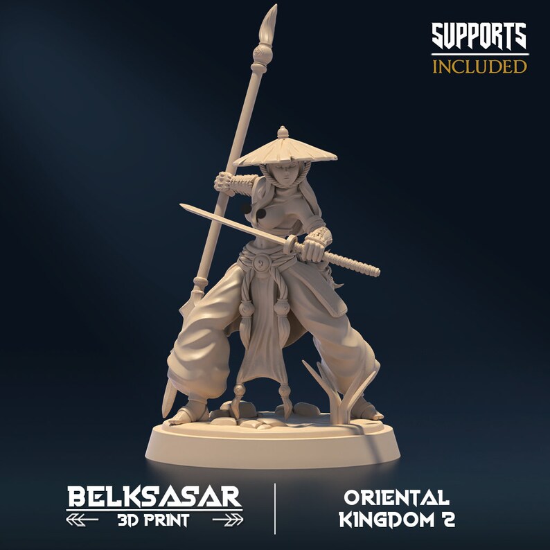 Female Ronin Miniature for Dungeons and Dragons Fantasy Tabletop Gaming ...