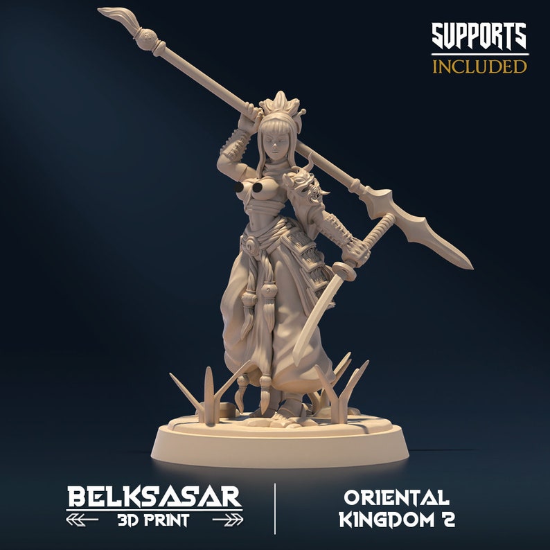 Female Ronin Miniature for Dungeons and Dragons Fantasy Tabletop Gaming ...