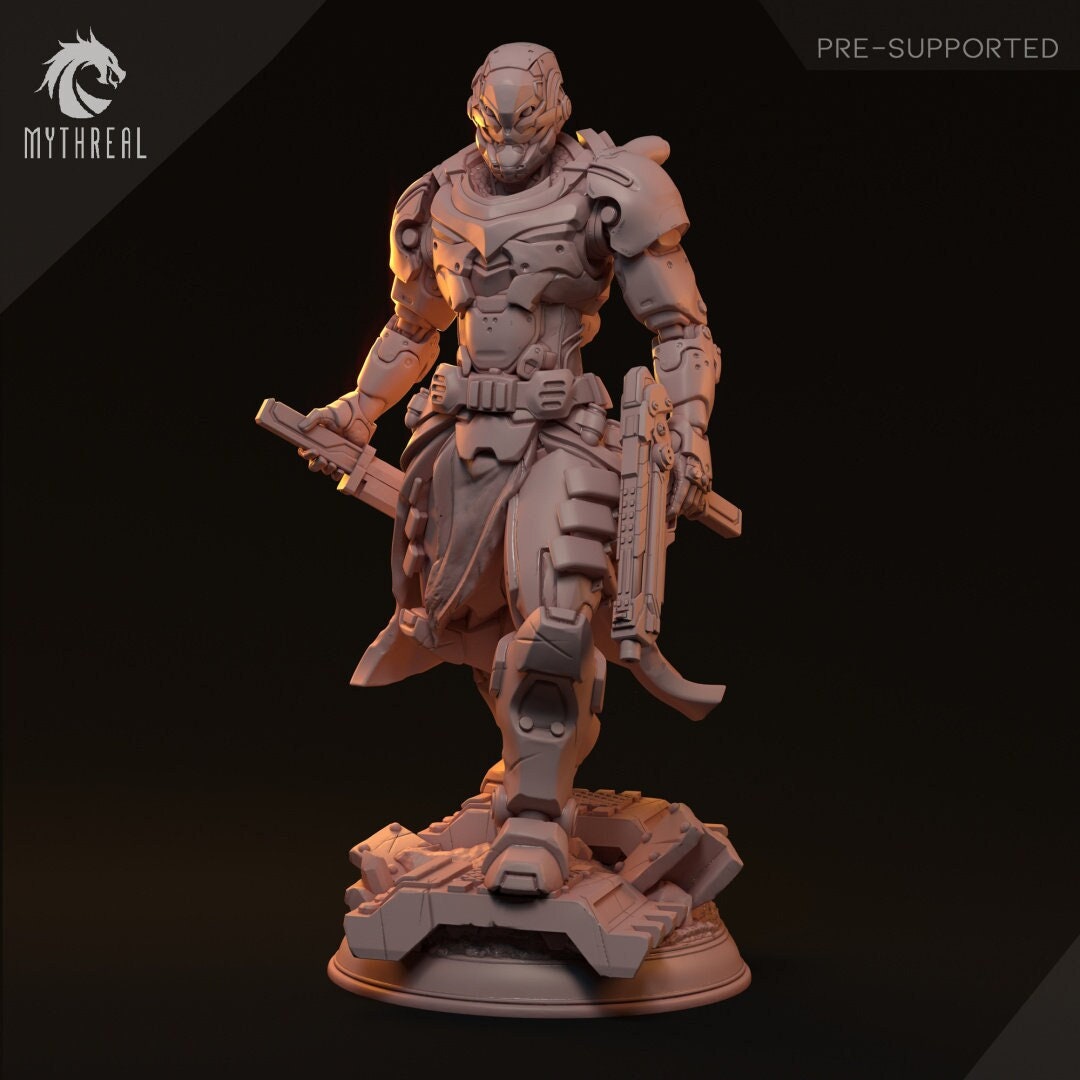 Cyberpunk Cyber Assassin Miniature Cyber Soldier Tabletop Miniature ...