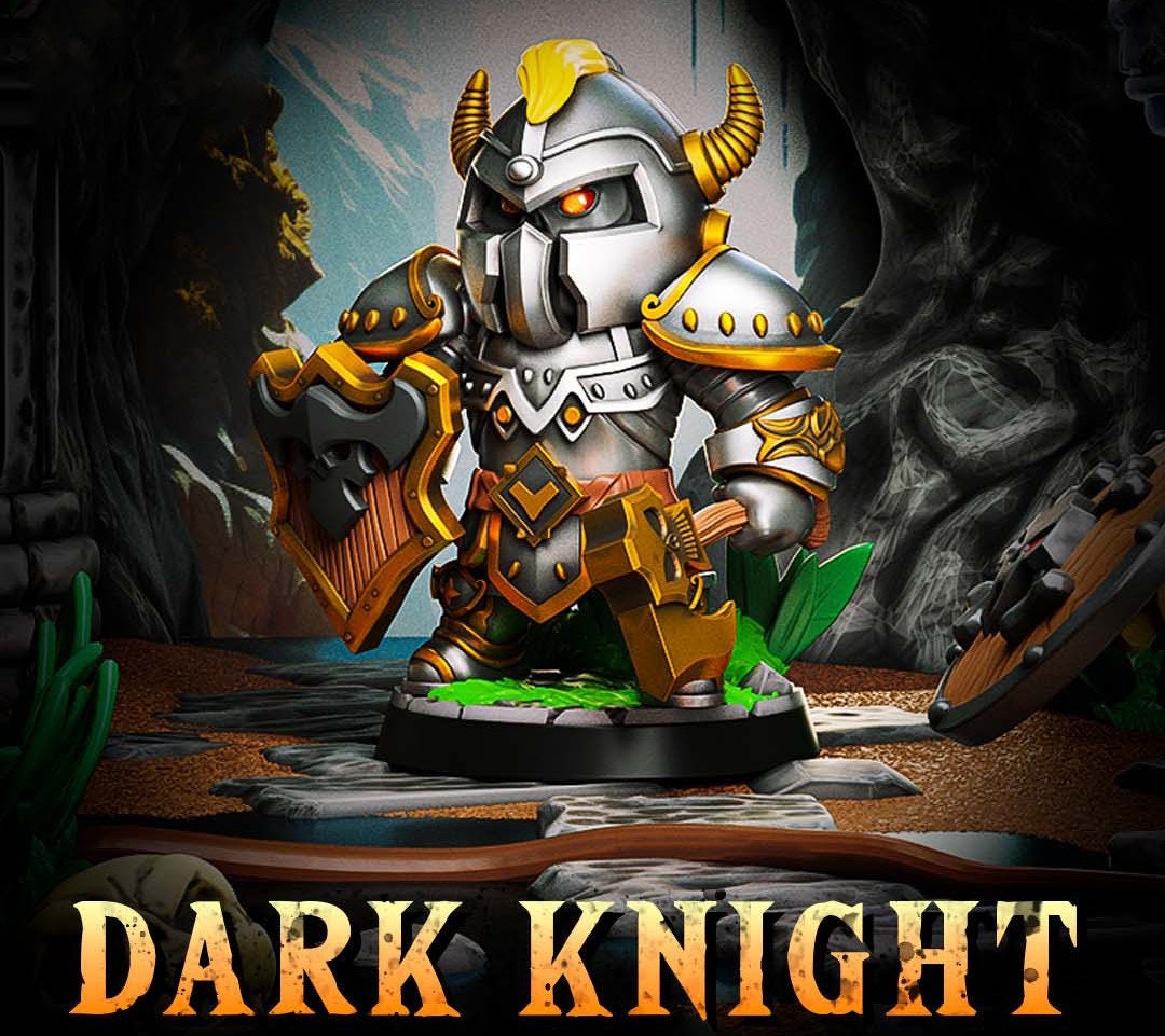 Chibi Dark Knight Miniature Dungeons and Dragons Dnd Tabletop Gaming ...