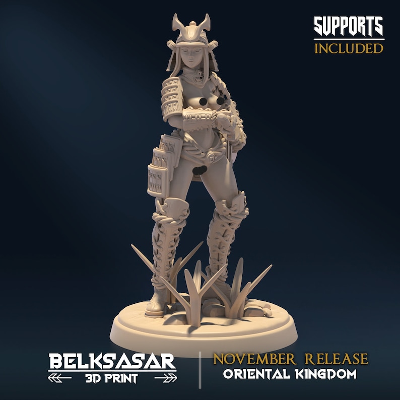 Samurai Miniature for Dungeons and Dragons Moonshine Samurai C Female ...