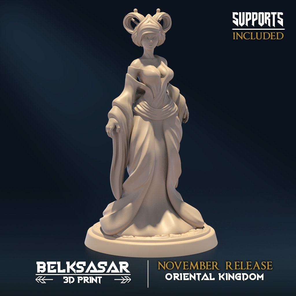 Geisha Miniature for Dungeons and Dragons Dnd 25mm Base Female ...