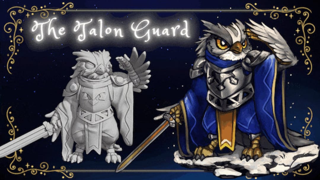 Owl Paladin Miniature Forest Animal Dungeons and Dragons - Etsy