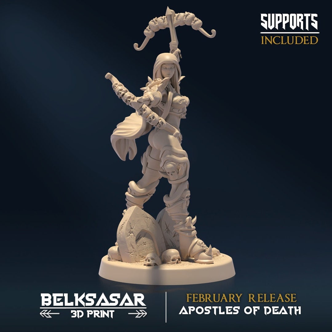 Gothic Female Undead Ranger Dungeons and Dragons Miniature L Dnd ...