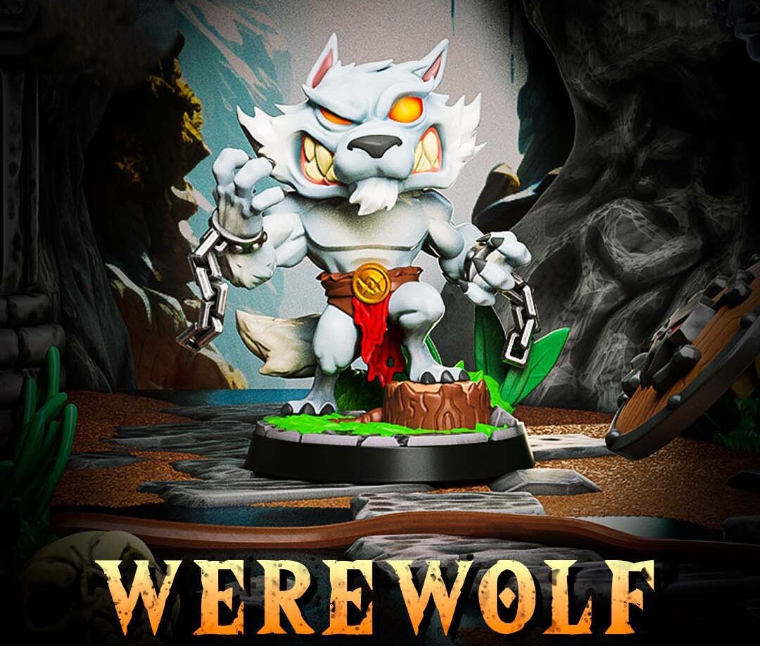 Werewolf Miniature Dungeons and Dragons Miniature Dnd Miniature Chibi ...