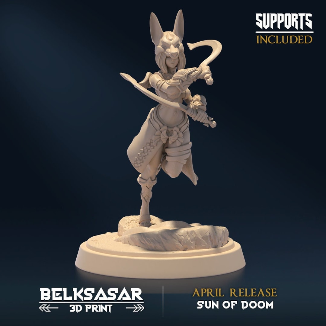 Female Desert Warrior Dungeons and Dragons Miniature | Doom Blade of ...