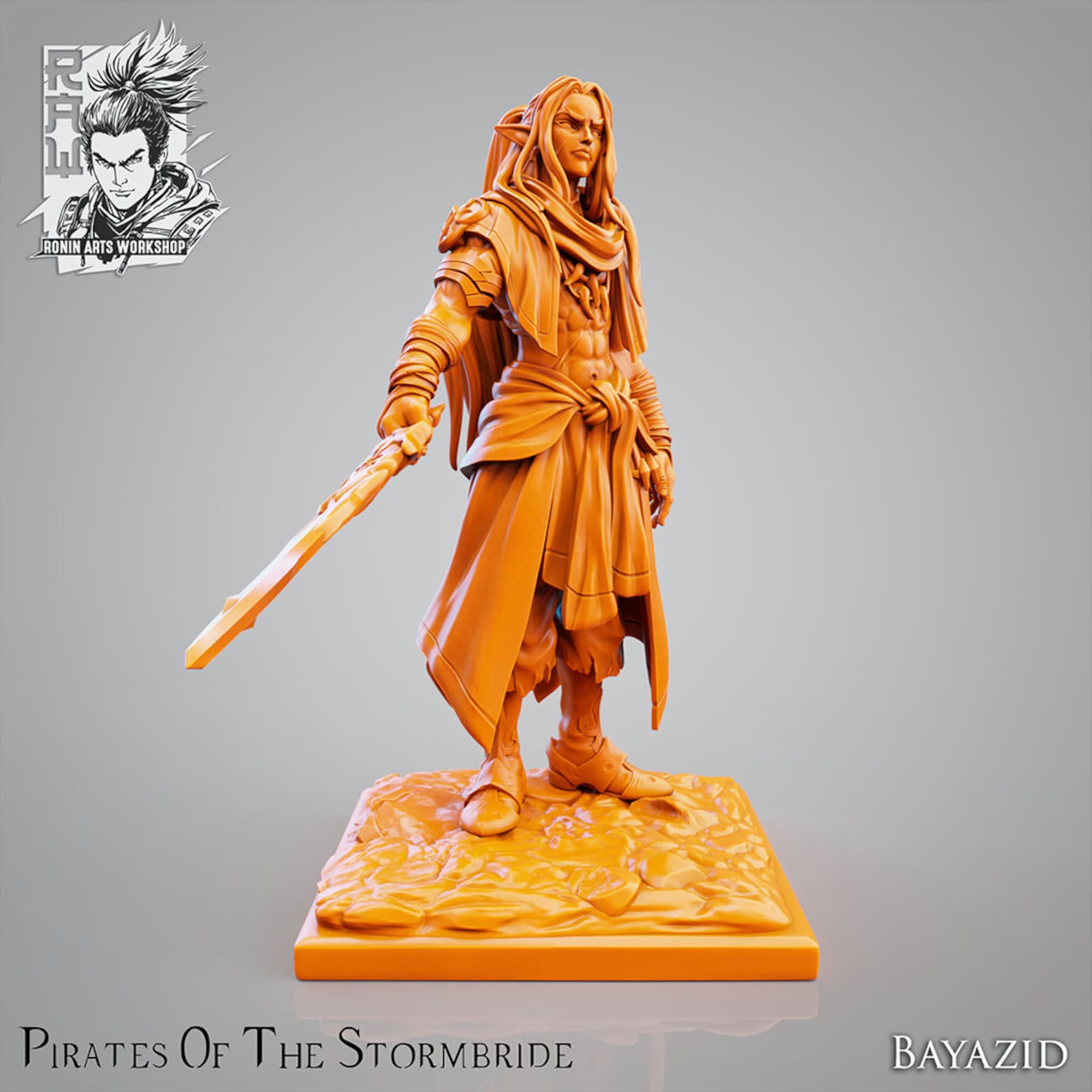 Drow Pirate Miniature for Dungeons and Dragons Dark Elf Miniature Drow ...