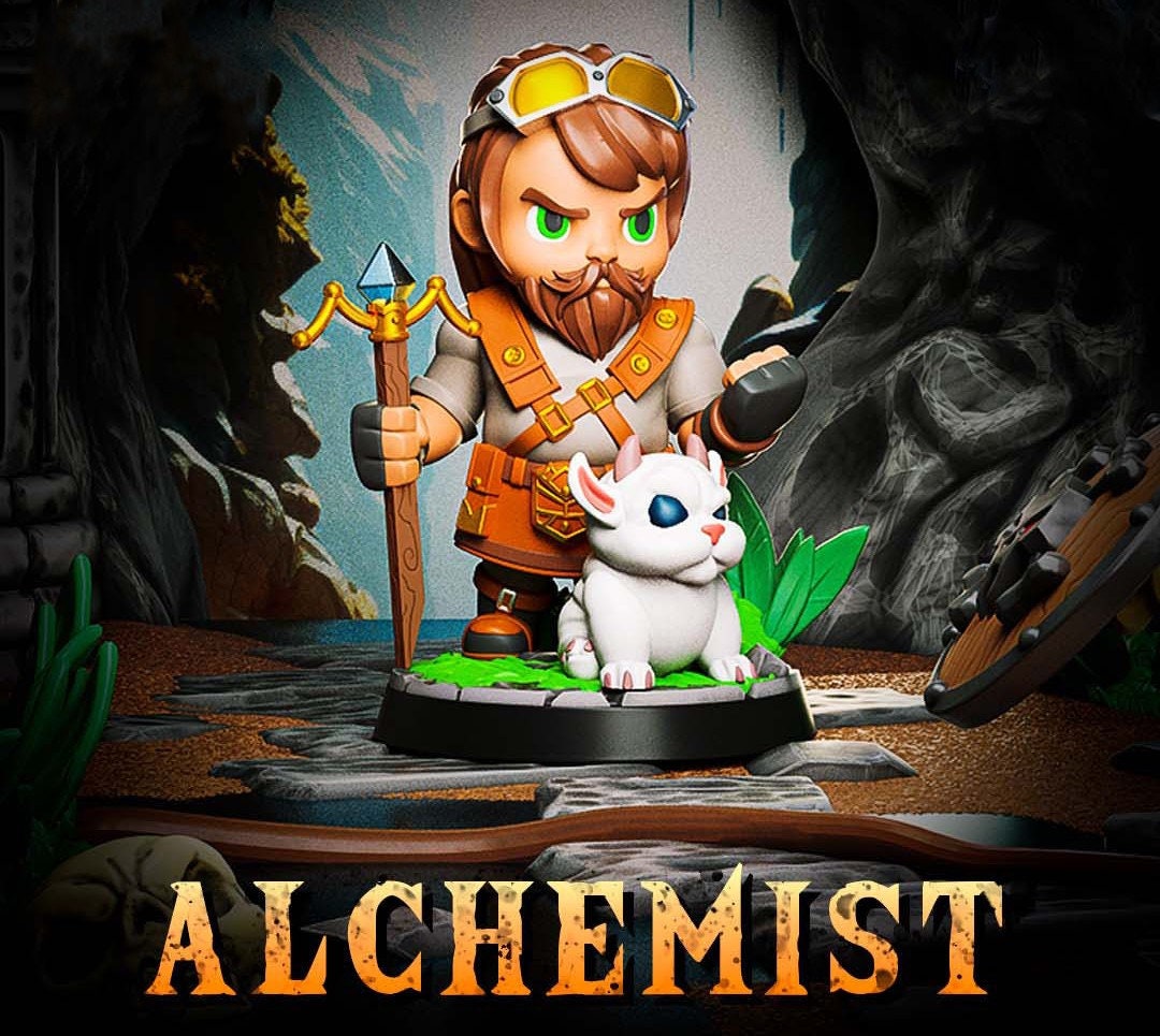 Chibi Alchemist Miniature Dungeons and Dragons Miniature Dnd Miniature ...