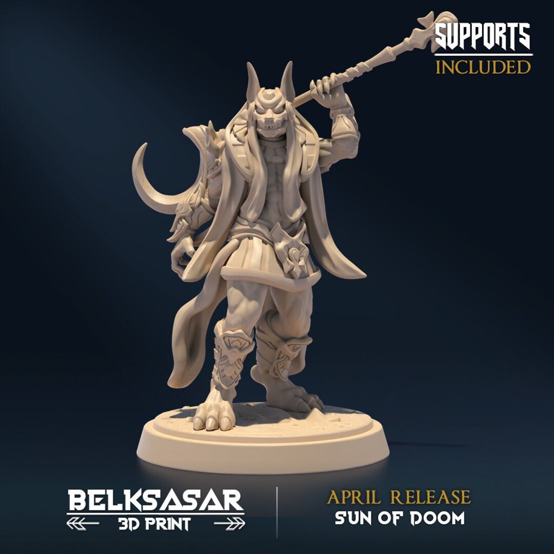 Anubis Miniature for Dungeons and Dragons Egyptian Guardian Miniature ...