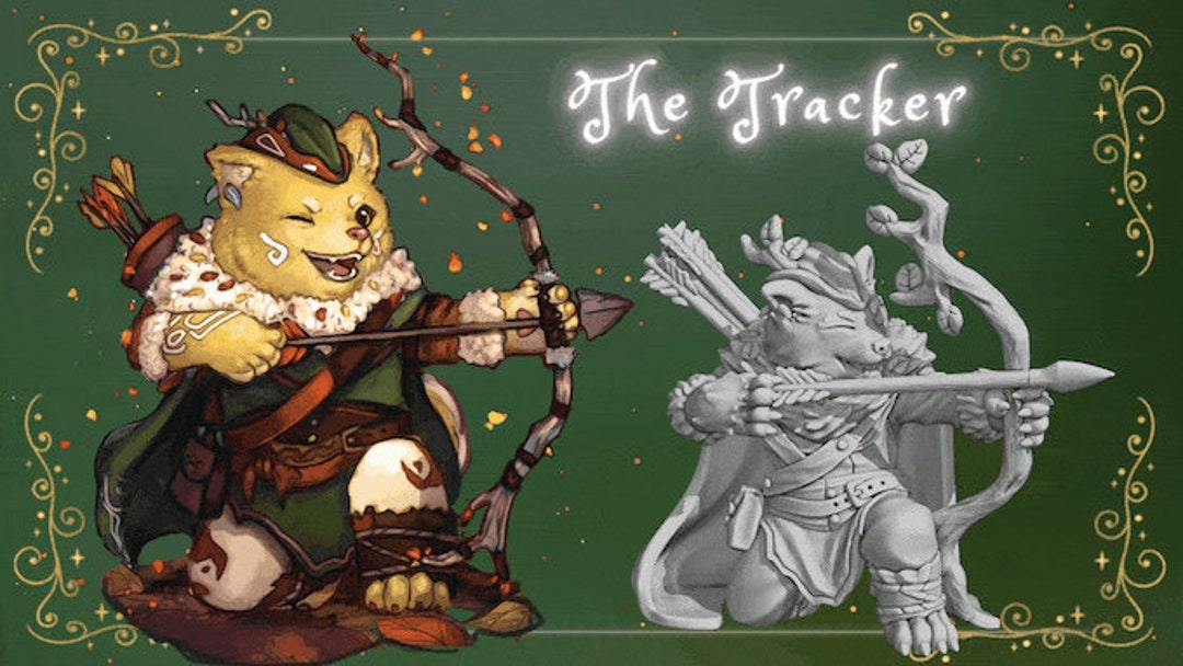 Wolf Ranger Miniature Miniature Dungeons and Dragons Wolf Mini Forest ...