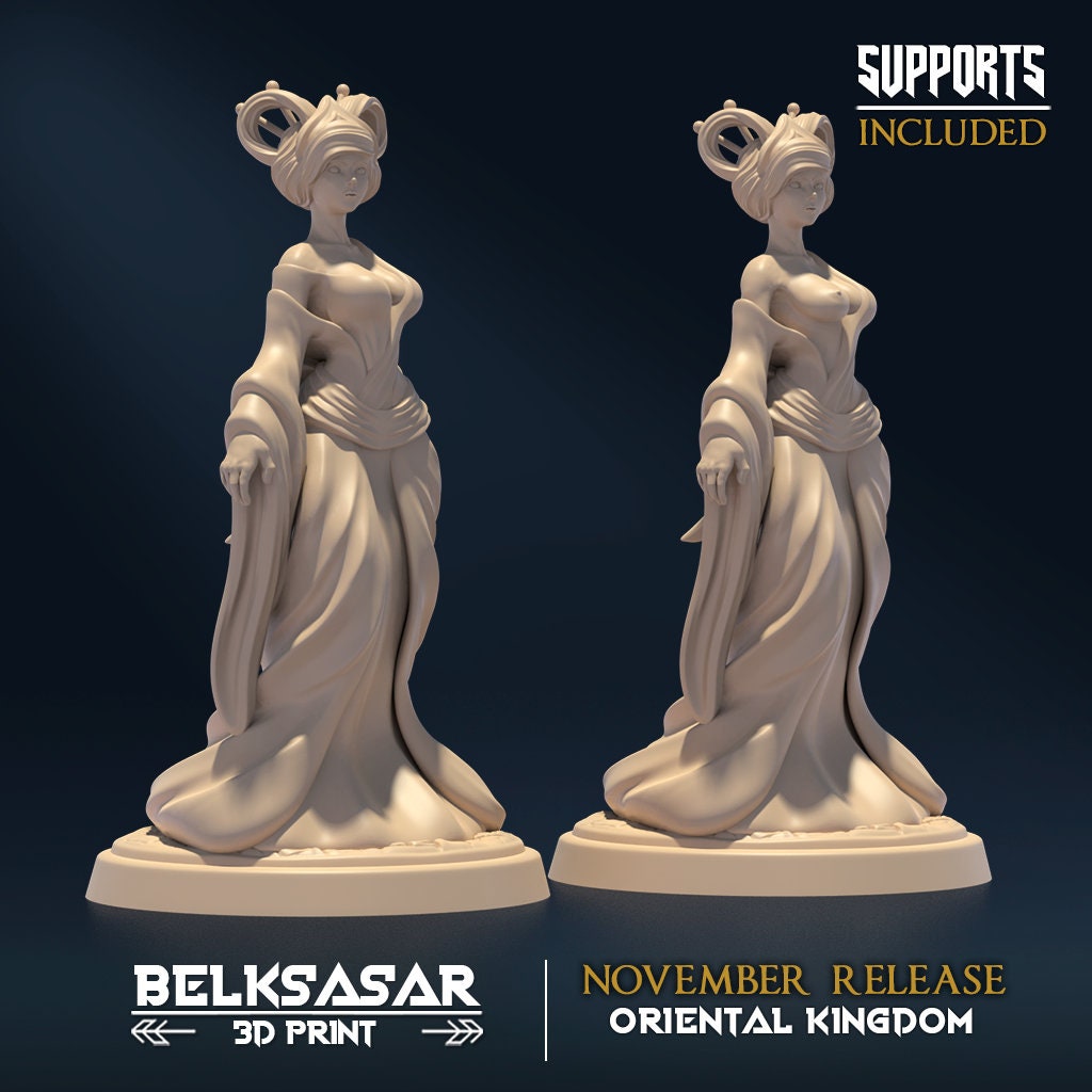 Geisha Miniature for Dungeons and Dragons Dnd 25mm Base Female ...